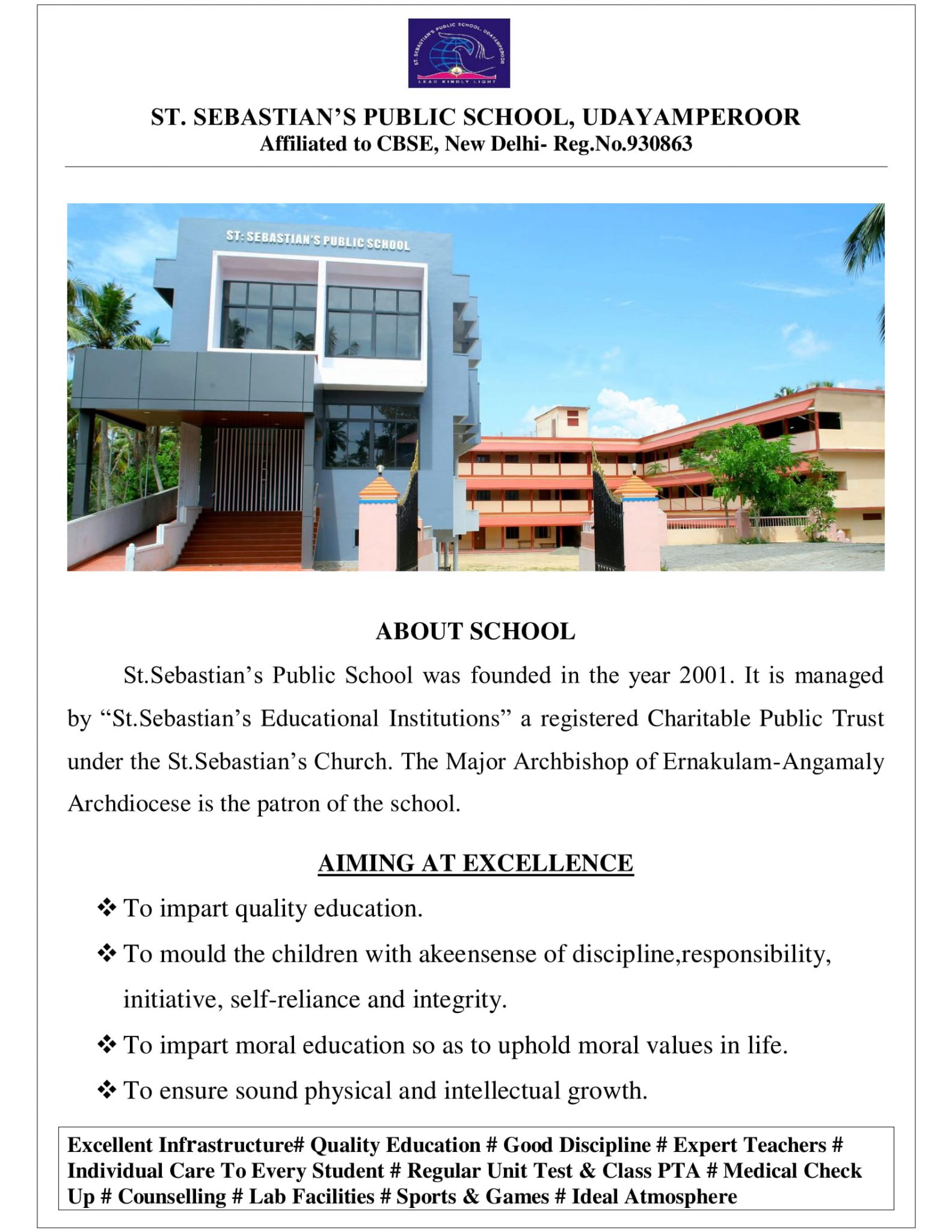 Prospectus for Admission | ssps udayamperoor